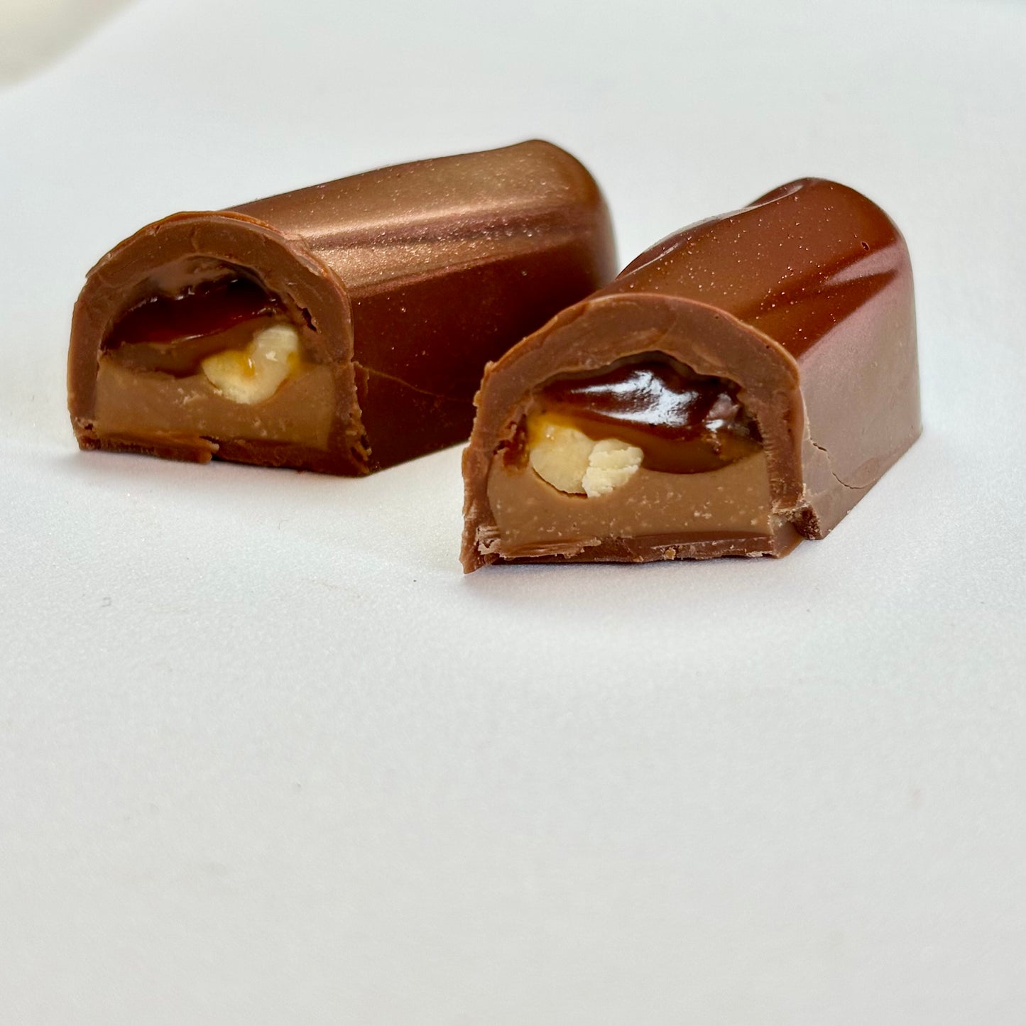 Peanut Caramel Snack Logs – Pretty Fancy Chocolate